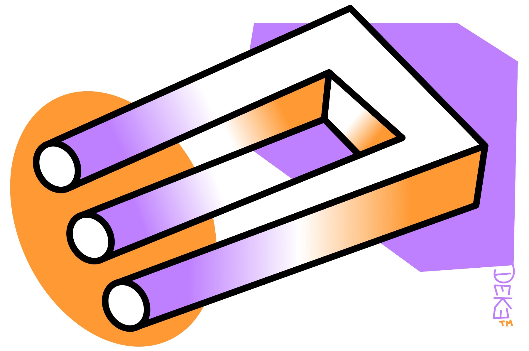 Drawing an Impossible Trident in Illustrator, a deke.com article