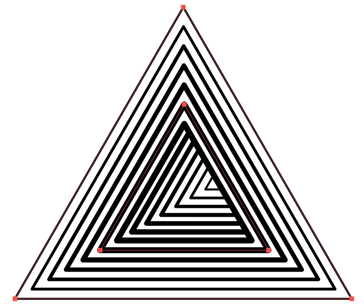 Op Art Experiment no. 4: Triangle Tunnels, a deke.com article