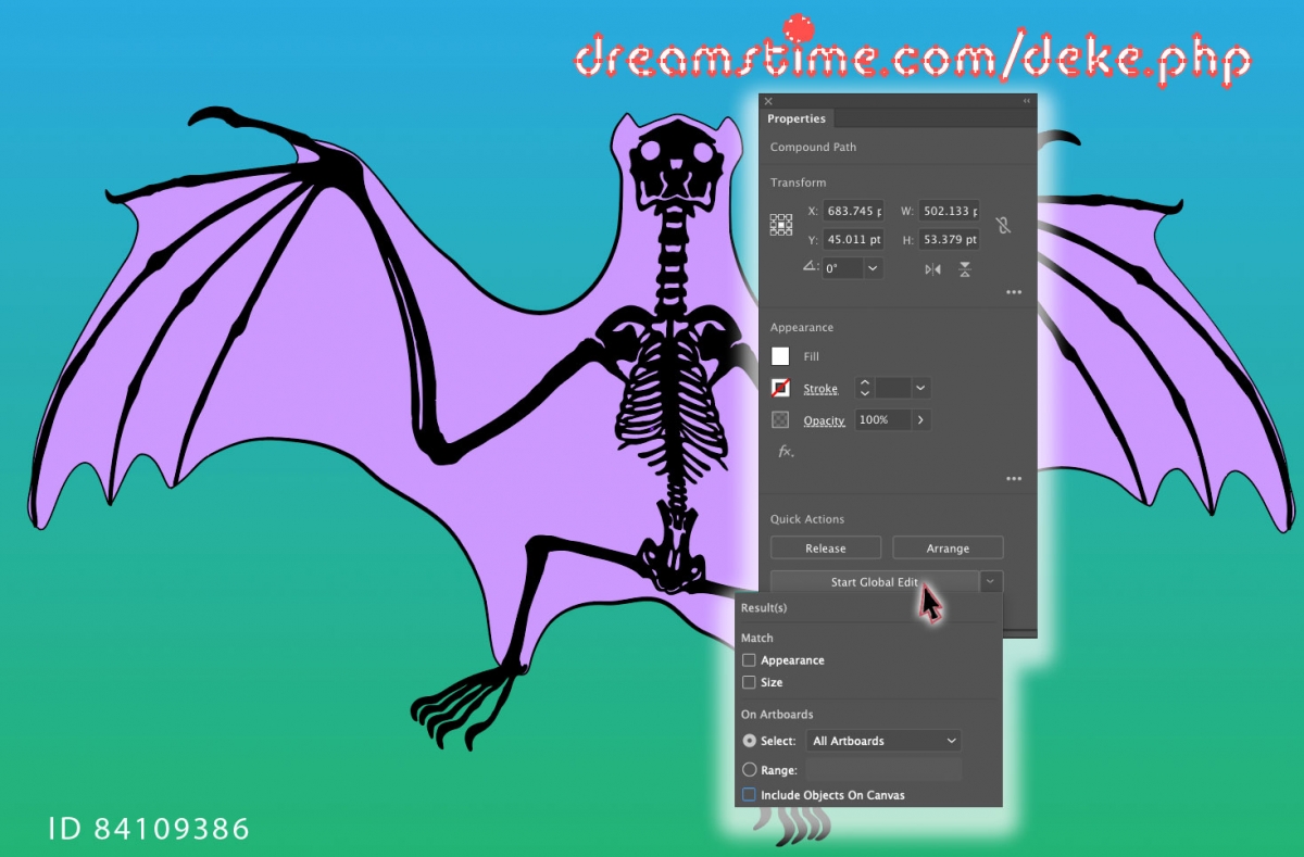 Applying Global Edits in Illustrator CC 2019, a deke.com article