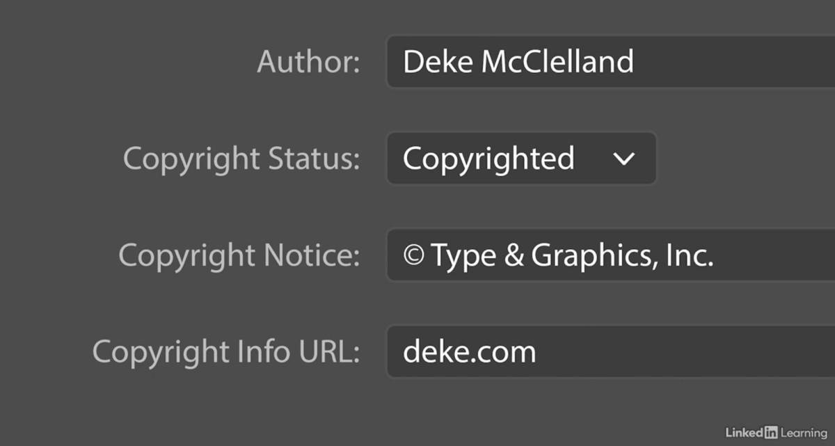 Creating a Metadata Template in Bridge, a deke.com article